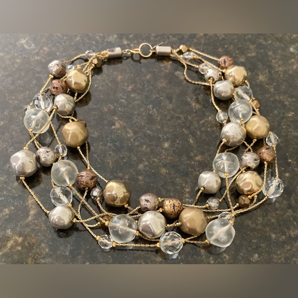 Dabby Reid | Jewelry | Dabby Reid Chunky Layered Silver Gold Tone ...